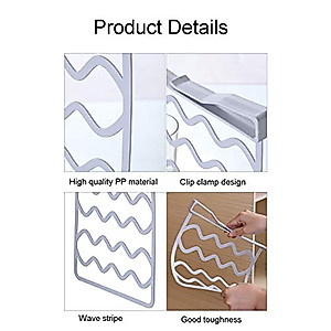 Hooshion Shelf Divider for Wood Closet, 6 Pack Plastic Shelf Dividers, Wood Closets Shelves Organizer and Separator for Kitchen Cabinet, Bookcases, Sweater, Towels and Hats Separators for Wood Shelf