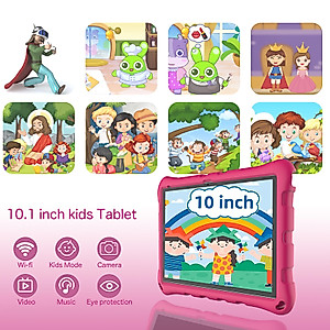 IWEGGO Kids Tablet 10 inch, Android 11 Tablet for Kids, 2GB RAM+32GB ROM, 1280X800 IPS HD Display, Games, Parental Control, 8MP Dual Cameras, Tablets PC with Case, Toddler Tablet for Girls Aged 3-15