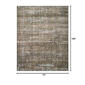 Loloi Amber Lewis Billie Collection, Tobacco & Rust 6'-0" x 9'-0" Area Rug – Antique & Distressed Accent Rugs for Living Room, Bedroom, Entryway & Hallway, No Shed High Traffic Area Home Decor Rug