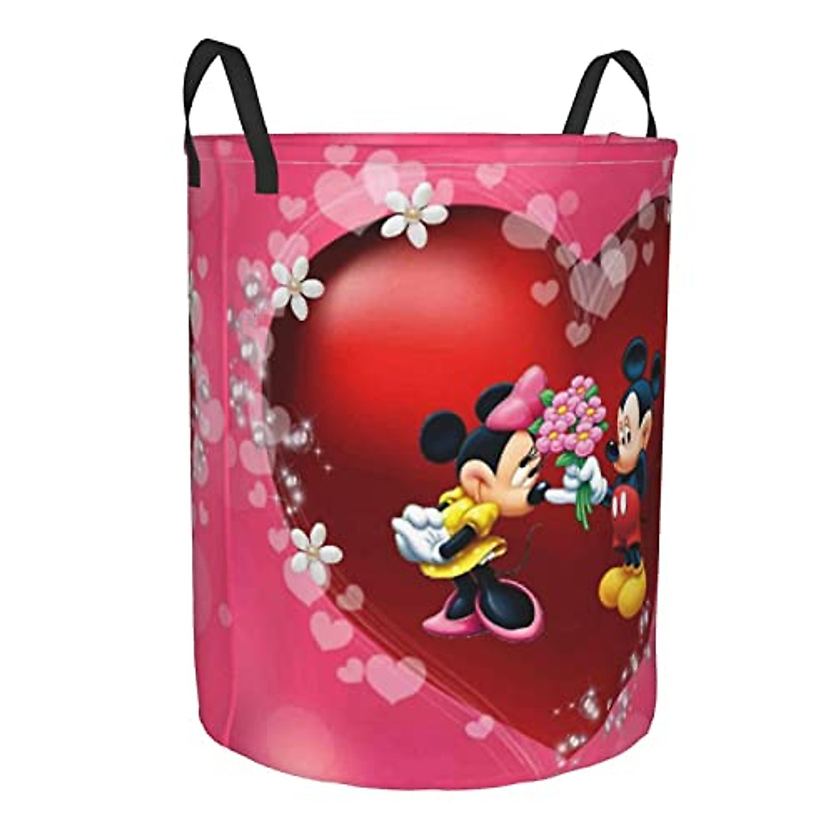 Cute Large Laundry Basket fit Cartoon Character W1 Durable Waterproof Portable with Handle for Bedroom Laundry Room collapsible laundry baskets Round Dirty Storage Clothes Basket Circular hampers - M
