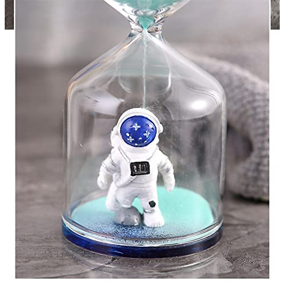 Falytemow 30 Minutes Outer Space Astronauts Hourglass Sand Timer Hourglass Sand Timer (Blue)