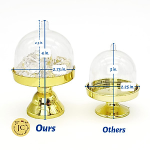 JC HUMMINGBIRD 12 Pieces 4“ H x 2.75“ W Cake Plate Stand with Dome Cover, Clear,