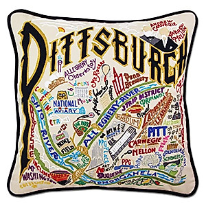 Catstudio Pittsburgh Embroidered Decorative Throw Pillow