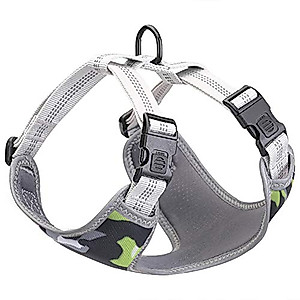 Adjustable Pet Harness Breathable Dog Chest Straps Vest Type Pet Chest Back Reflective No- Pull Dog Harness for Pet (Green, Size M) Dog Costumes Dog Clothes