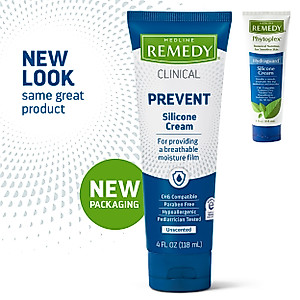 Medline Remedy Clinical Silicone Cream (4 oz), 12 Count, Unscented, Chapped, Sensitive Skin, Breathable, Incontinence Care, Soothing, Breathable Film, Moisturizing, Nourishing