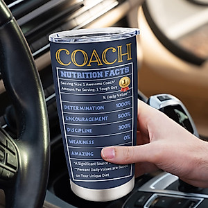 Noxulie Coach Gifts Tumbler 20oz - Soccer Coach Gifts - Best Coach Gifts Ideas - Coach Gifts For Men Women - Cheer Coach Gift - Football Coach Gifts Cup - Basketball Coach Gifts Tumbler - Coach Gift