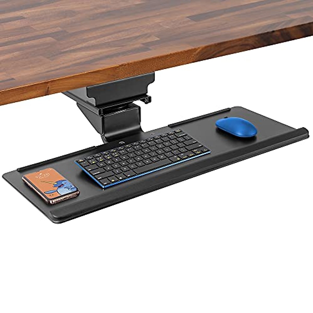 Stand Steady Under Desk Keyboard Tray | Adjustable Tilting Keyboard Shelf for Ergonomic Typing | Screw-On Under Desk Storage with Cable Clips (Tray Specs: 26.5in x 10in | Overall Specs: 26.5in x 17in)