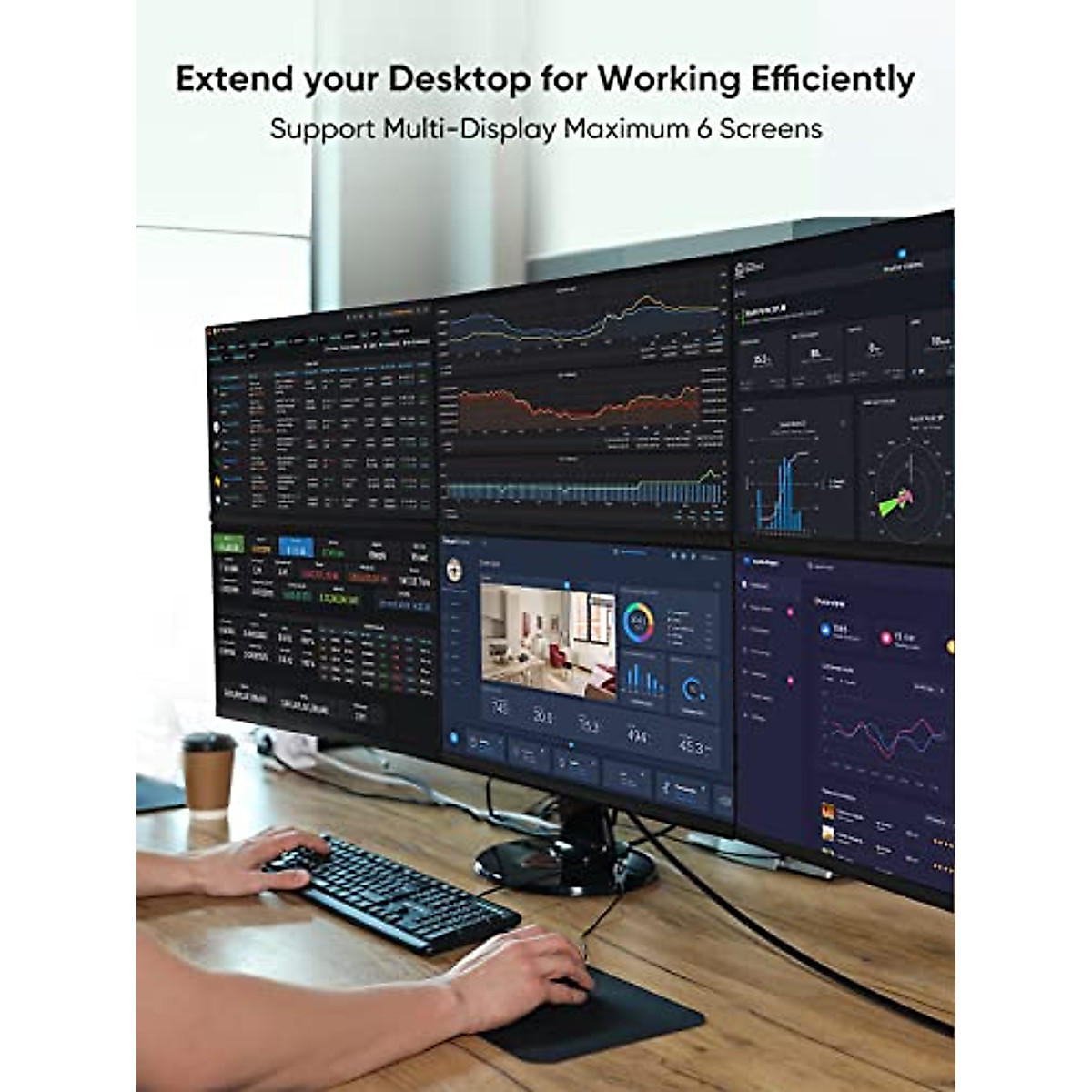 CableCreation Active DisplayPort to HDMI Cable 4K@60Hz HDR, 8FT Unidirectional DisplayPort 1.4 to HDMI Monitor Cable, DP to HDMI Cable Support 4K@60Hz, 2K@144Hz, 1080P@144Hz, Eyefinity Multi-Display