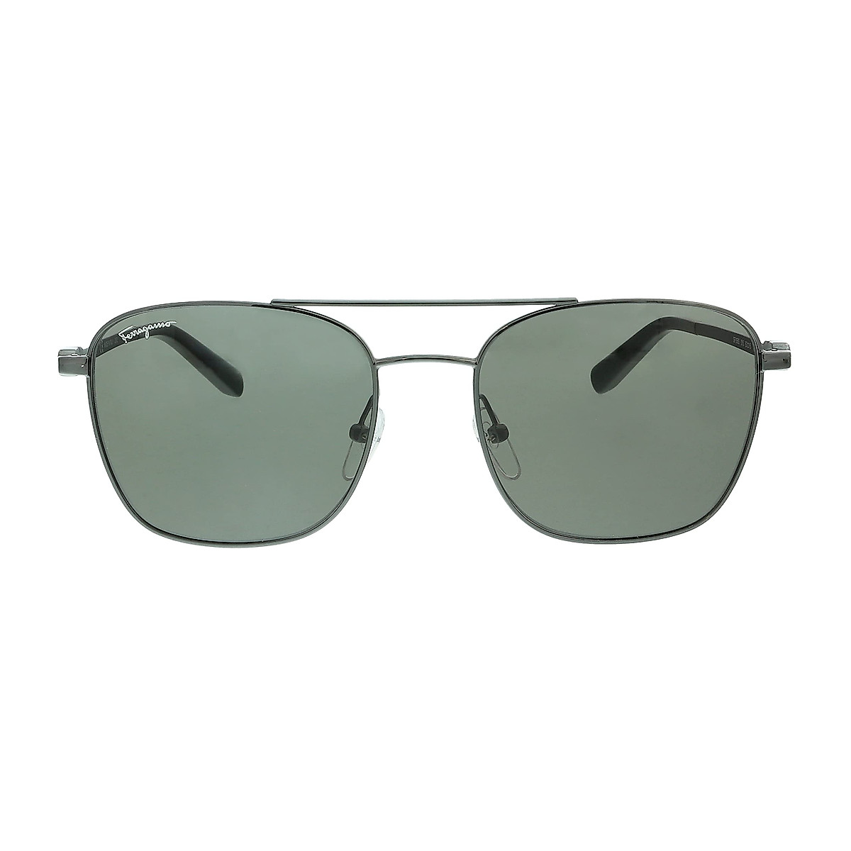 Salvatore Ferragamo Rectangular Sunglasses SF158S 015 Gunmetal/Black 53mm 158