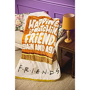 Hallmark Friends Oversized Blanket, 60"x80" (Happiness is Watching Friends Again and Again!) Gift for Christmas, Birthdays, Valentine's Day