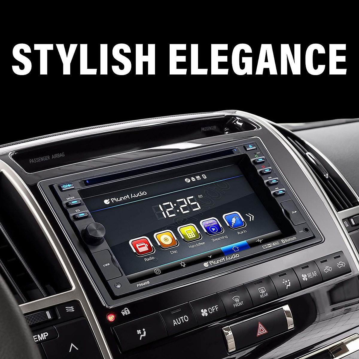 Planet Audio P9640B Car Audio Stereo System - 6.2 Inch Double Din, LCD Touchscreen, Bluetooth Audio and Hands-Free Calling, CD Player, DVD, USB, SD, AUX in, AM/FM Radio Receiver