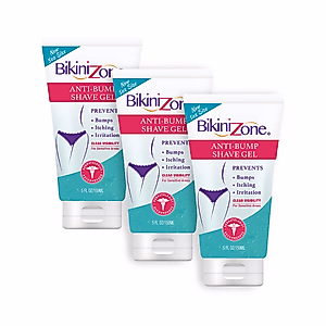 Bikini Zone Anti-Bump Shave Gel for Sensitive Areas, 5 Oz, 3 Pack