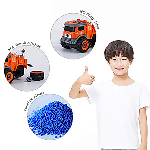 BerrysParadise Take Apart Toys with Electric Drill 4 in 1 Take Apart Toy Drill Remote Control Construction Toy Truck Builder Gift Car Toys for 3 4 5 6 7 Year Olds Boys Toddlers Birthday Christmas