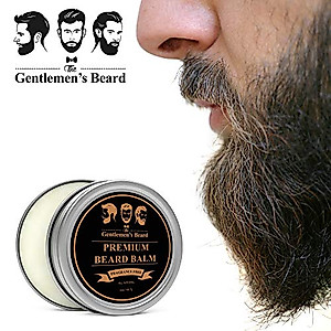 Fragrance Free Beard Oil & Beard Balm Kit - Leave-in Conditioner & Softener - All Natural - Styles, Strengthens, Thickens & Softens Promoting Healthier Beard & Mustache Growth - Moisturizes Skin