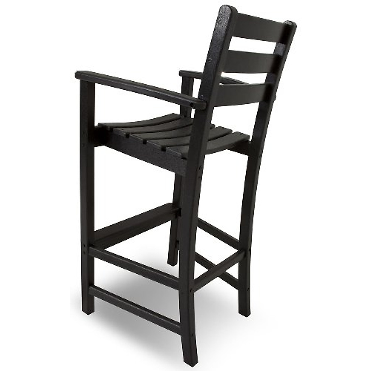 Trex Outdoor Furniture Monterey Bay Bar Arm Chair, Charcoal Black