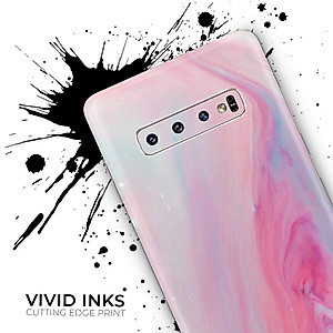 DesignSkinz Marbleized Colored Paradise V3 Protective Vinyl Decal Wrap Skin Cover Compatible with The Samsung Galaxy S20 (Screen Trim & Back Glass Skin)