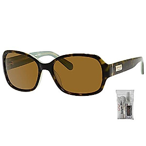 Kate Spade New York Akira/P/S OTJA/VW 54M Tortoise Mint/Brown Polarized Square Sunglasses for Women + BUNDLE with Designer iWear Eyewear Kit