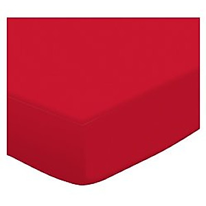 SheetWorld Fitted Bassinet Sheet - Solid Red Jersey Knit - Solid Colors
