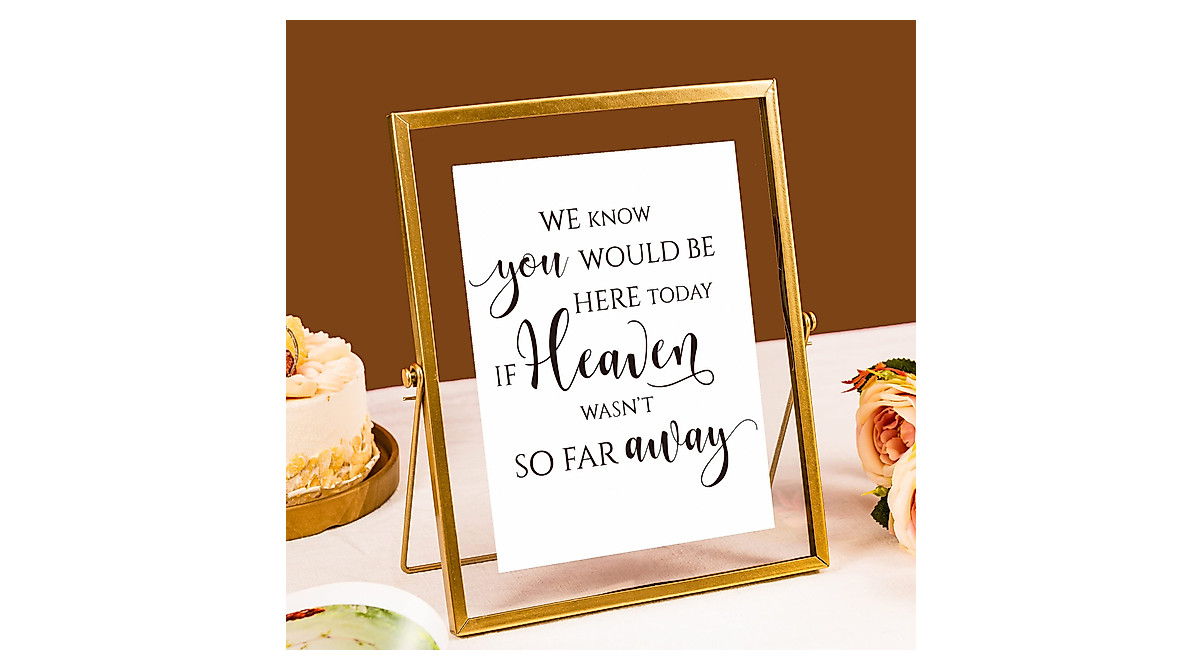 Elegant Gold Wedding Memorial Frame - Perfect for Centerpieces & Signs