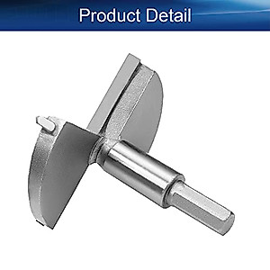 Bettomshin 1Pc 90mm Forstner Drill Bits, Tungsten Carbide Wood Hole Saw Auger Opener, Woodworking Hinge Hole Drilling Boring Bit Cutter Gray