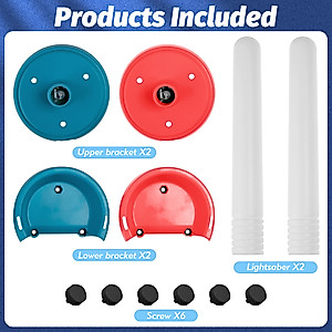 Ermorgen Beat Saber Extension Grips Compatible for Quest 2, Lighting Dual Handles VR Controller Accessories for Enhanced Gaming Experience