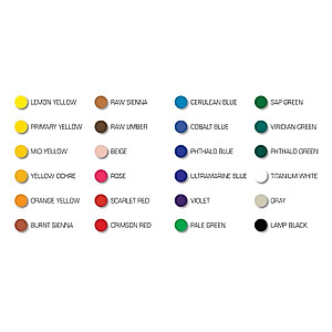 Micro-Mark Makersource Basic 24-Color Acrylic Paint Set Acrylic Paint Set With 3 Brushes, 24 Colors (59ml, 2oz) Art Craft Paints, Gifts for Artists, Kids, Beginners & Painters, Pumpkin, Canvas