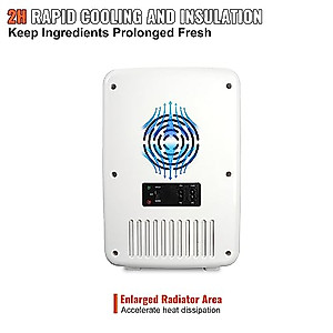 VEVOR Mini Fridge for Bedroom 10 Liter/12 Can Portable Refrigerator, Luxury Small Beverage Cooling for Skincare Food Breast Milk Chill AC/DC Cooler Warmer for Office Dorm Car, Black