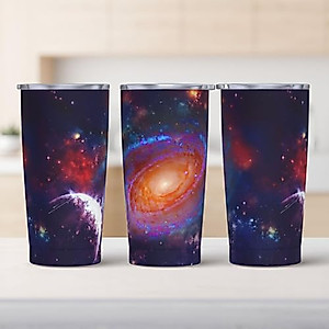 IYERSKD Moon Starry Galaxy 20 oz Stainless Steel Tumbler Vacuum Insulated Leakproof Travel Mug for Car Office Gym