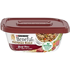 Purina Beneful High Protein, Gravy Wet Dog Food, Prepared Meals Beef Stew - (8) 10 oz. Tubs