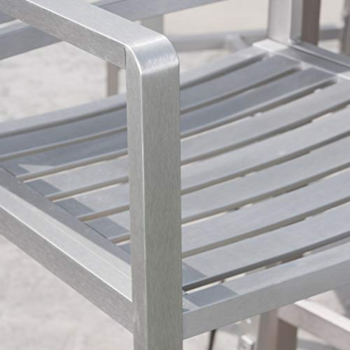 Christopher Knight Home Tammy Coral Outdoor Silver Rust-Proof Aluminum 29.50 Inch Barstools (Set of 2)