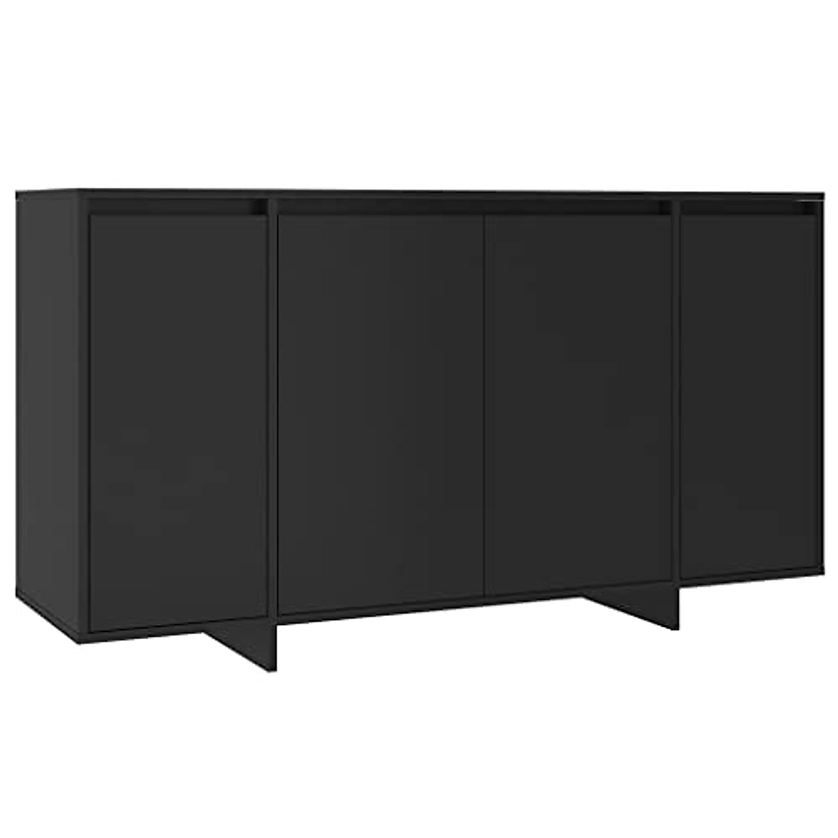 MNISDFL Buffet Cabinet Sideboard Coffee bar Cabinet Sideboard Black 53.1"x16.1"x29.5" Engineered Wood for Living Room, Office, Kitchen and Small Spaces