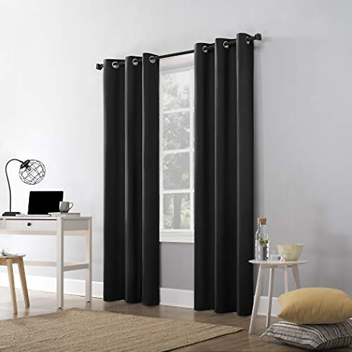 Sun Zero Cyrus Thermal 100% Blackout Grommet Curtain Single Panel