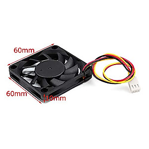 Areyourshop 1Pcs DC Brushless Cooling PC Computer Fan 12V 0.18A 6010s 60x60x10mm 3 Pin Wire Fan