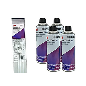 3M Applicator Wand Kit 08851 Bundled with 4 Cans 18oz 3M Cavity Wax Plus 08852 Interior Corrosion Prevention Coating