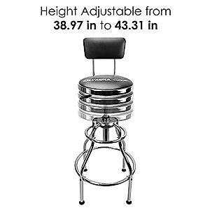 Olympia Tools 82-738 Adjustable Hydraulic Stool, Black