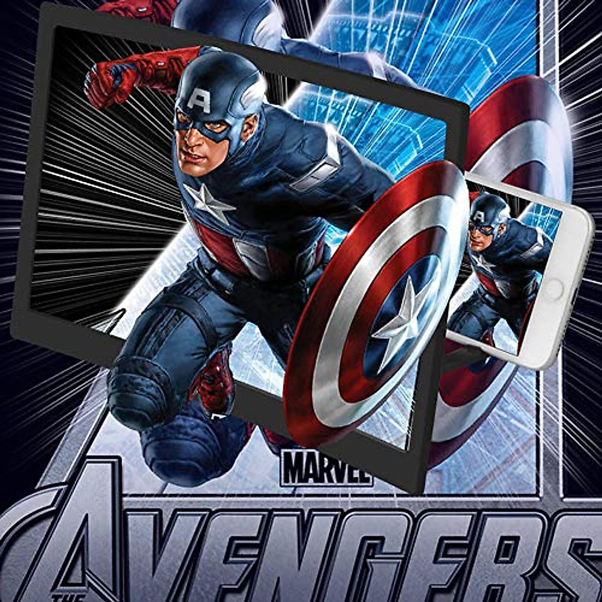 DRIDOUAM 12" HD Curved Phone Screen Magnifier HD Amplifier Projector Magnifing Screen Enlarger for Movies, Videos, and Gaming with Foldable Stand Compatible with All Smartphones