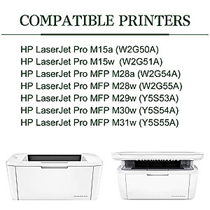 2-Pack (Black) 48A | CF248A Compatible Toner Cartridge Replacement for HP Pro M15a (W2G50A) M15w (W2G51A) M28a (W2G54A) M28w (W2G55A) M30w (Y5S54A) M31w (Y5S55A) Printer Toner Cartridge.