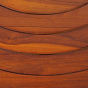 ALATEAK Corner Wood Bath Spa Shower Stool Table Bench Shelf Storage Fully Assembled 15"