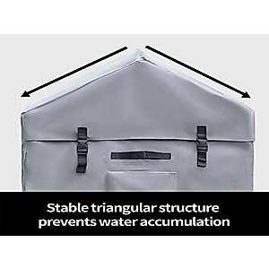 FVSCM 172 Gallon Outdoor Storage Box Waterproof, Portable Soft Deck Box for Outdoor Cushions, Throw Pillows, Garden Tools, Pool Towel and Accessories, Grey & Black