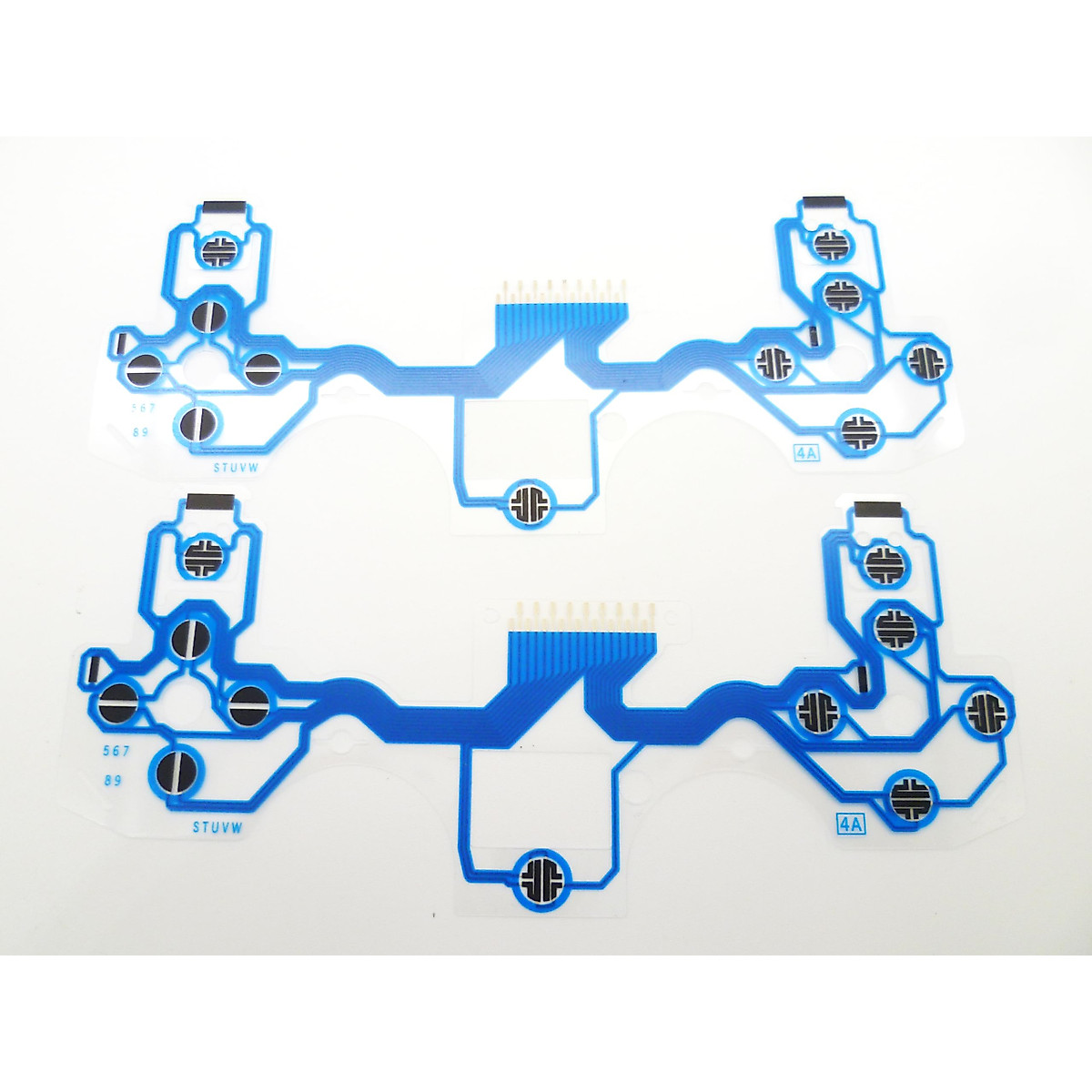 LeHang 2X Conductive Film Keypad Flex Cable Buttons Ribbon PCB Circuit Board Replacement Compatible with Sony Play Station 4 PS4 Dualshock 4 Pro Slim Controller (JDS-001/011) Blue