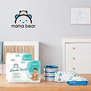 Amazon Brand - Mama Bear Gentle Touch Diapers, Hypoallergenic, Size 5, 132 Count (4 packs of 33), White