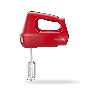 Black & Decker MX3200R 6-Speed Hand Mixer, Red