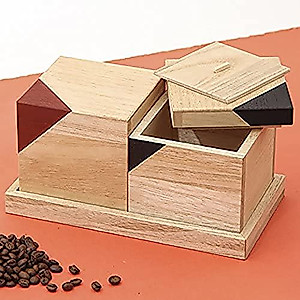 Japanese Tea and Coffee Canister, Airtight and Naturally Dehumidifying, Handmade by Craftsman from Kiri Wood (Japanese Paulownia)