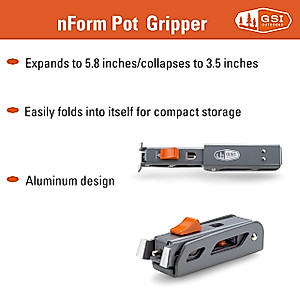 GSI Outdoors nForm Pot Gripper with Folding Design for nForm Crossover and Destination Cookwear