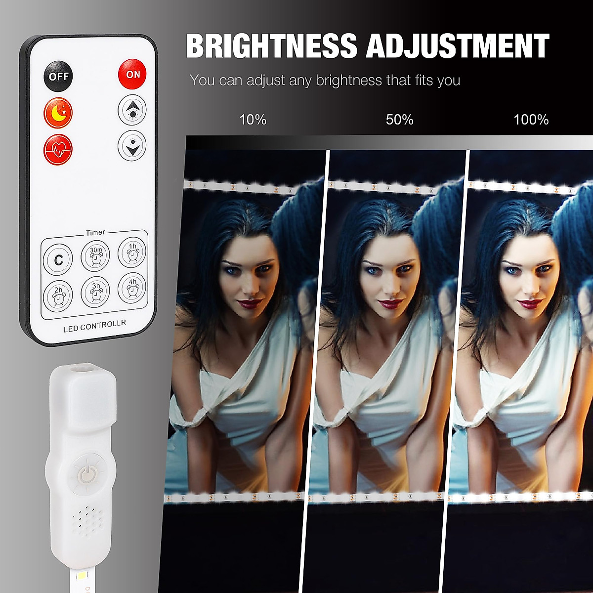 ViLSOM Led Vanity Mirror Lights Kit, 13ft/4M 240 LEDs Make-up Vanity Mirror Light for Vanity Makeup Table Set with Dimmer and Power Supply, Mirror not Included