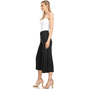 MBJ WB876 Womens Knit Culottes Pants XL Black