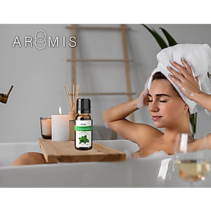 ArOmis Organic Peppermint Essential Oil - 100% Pure Therapeutic Grade - Undiluted, Premium Oil - 150 Micron Filtered, Perfect for Aromatherapy Diffusers (10ml / .34 fl oz)