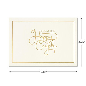 Hallmark Pack of 100 Wedding Thank You Cards (Happy Couple)