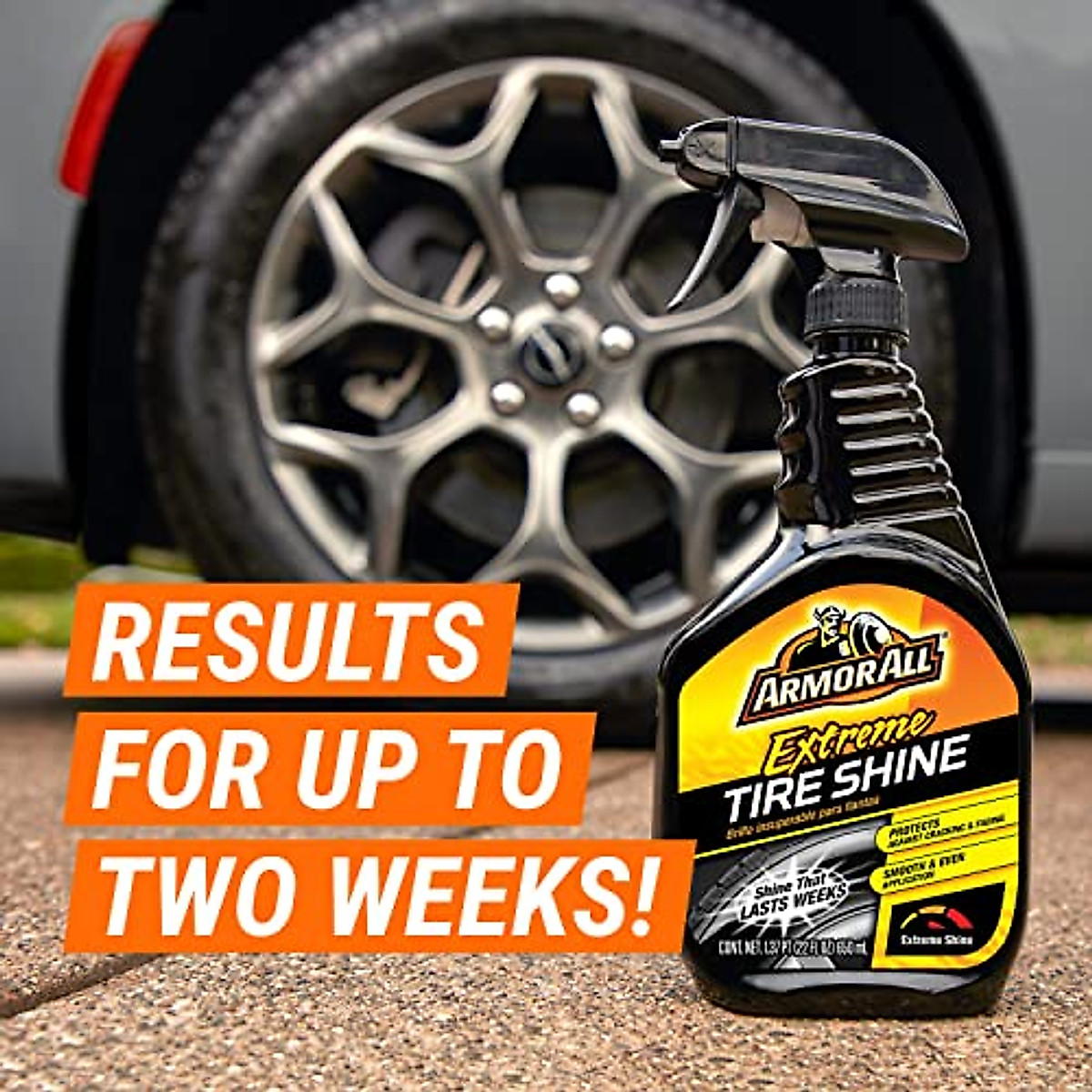 Armor All Car Tire Shine, One-Step Tire Shine Spray for Precise, Even Shine and Minimal Overspray - 2 Count