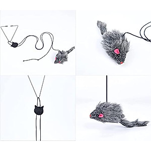 Syansju 2 Pack Hanging Door Bouncing Mouse Cat Toy